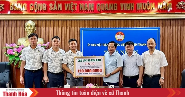 Câu lạc bộ Ken Golf trao 120 triệu đồng ủng hộ đồng bào bị thiệt hại do ...