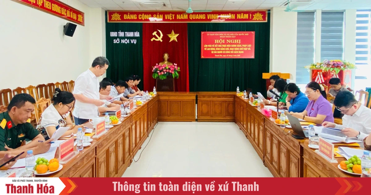 Đoàn khảo sát của Quốc hội làm việc với Sở Nội vụ về thực hiện chính ...