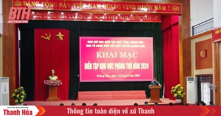 Khai mạc diễn tập khu vực phòng thủ huyện Hoằng Hoá năm 2024