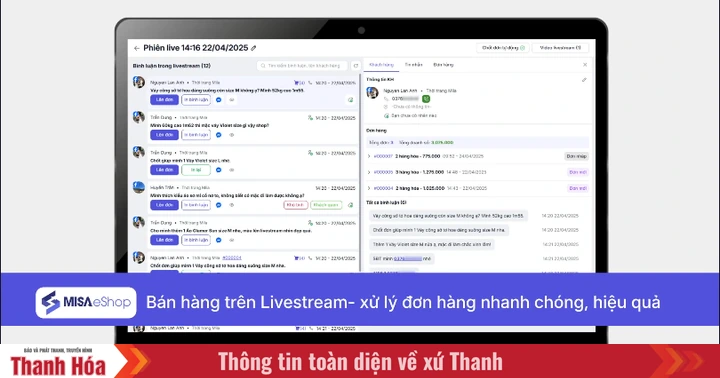 MISA eShop v2 ra mắt tính năng bán hàng trên livestream